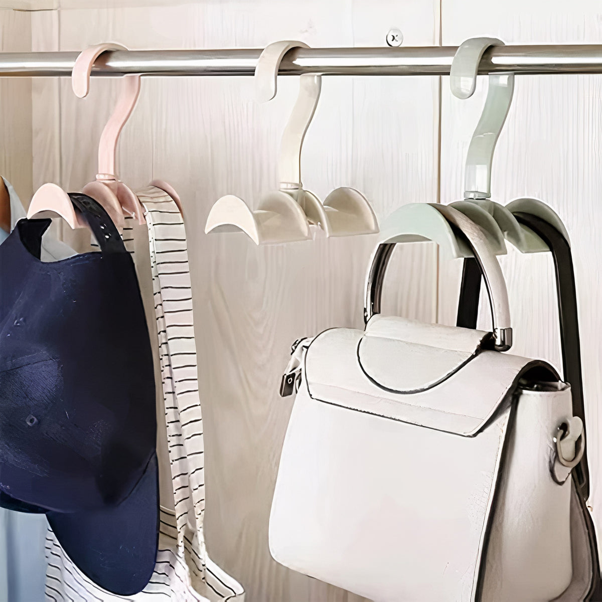 Rotatable Double Handbag Hanger | MessFree
