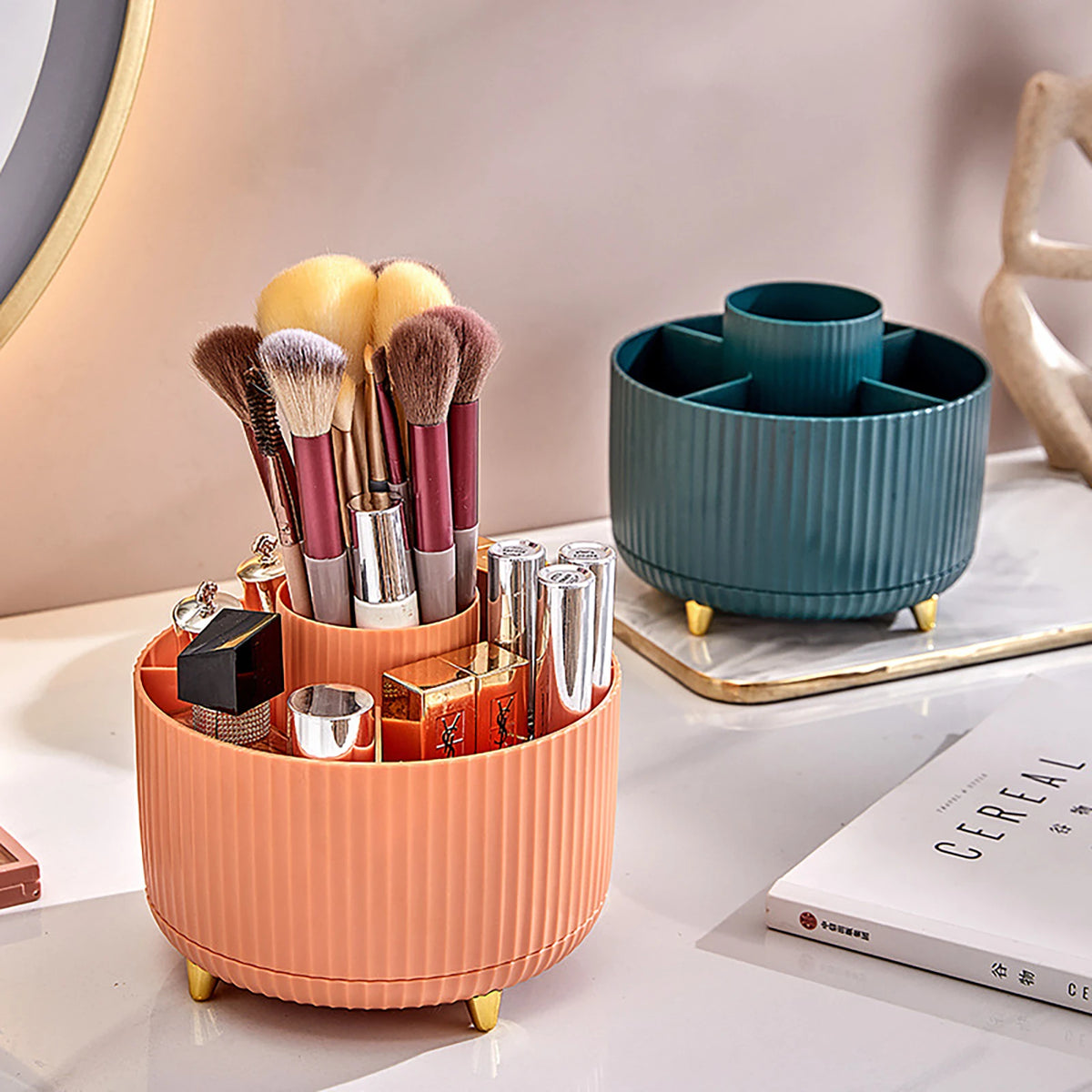 360° Rotating Makeup Brush Organizer | MessFree
